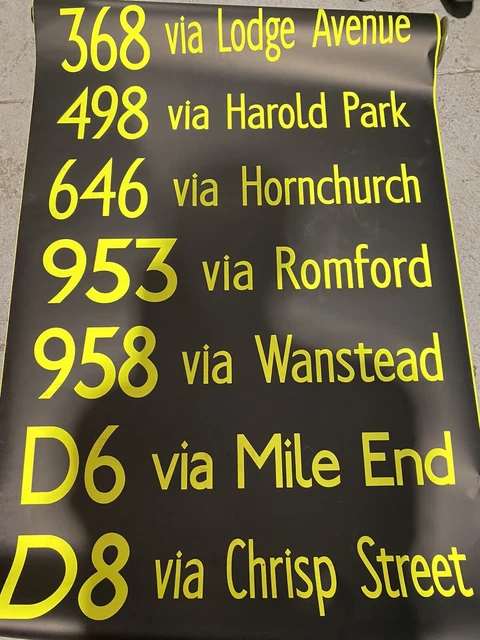 TFL BUS DESTINATION Blind Lea Interchange, First Group/Tower Transit ...