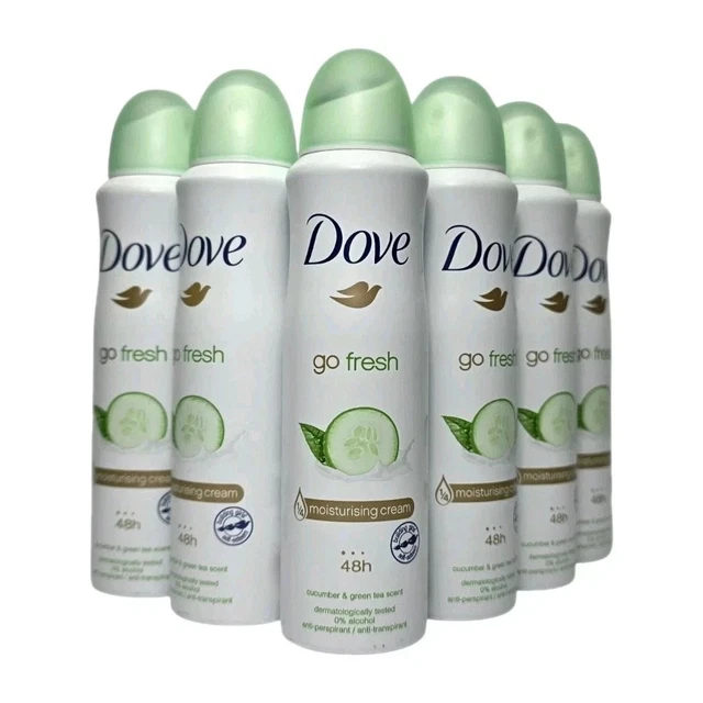DOVE SPRAY DEODORANT CUCUMBER&GREEN TEA 150 ML - Pack of 6 £25.68 ...