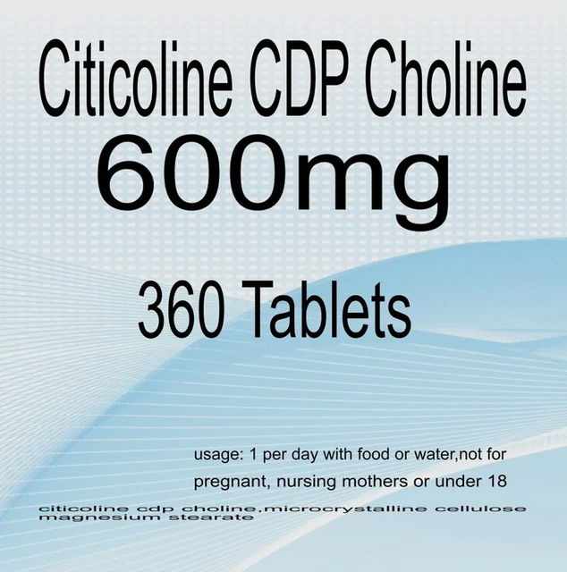 CITICOLINE CDP CHOLINE 600mg Brain Health Letterbox-Friendly x 360 ...
