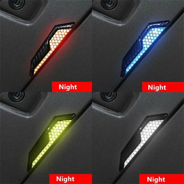 REFLECTIVE GUARD STICKER Side Door Strip Universal Vehicle Carbon Fiber ...