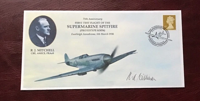 75TH ANNIV 1ST Test Flight SUPERMARINE SPITFIRE FDC Pilot Signed ...