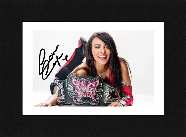 8X6 MOUNT LAYLA Signed PHOTO Print Gift Ready To Frame WWE Wrestling ...