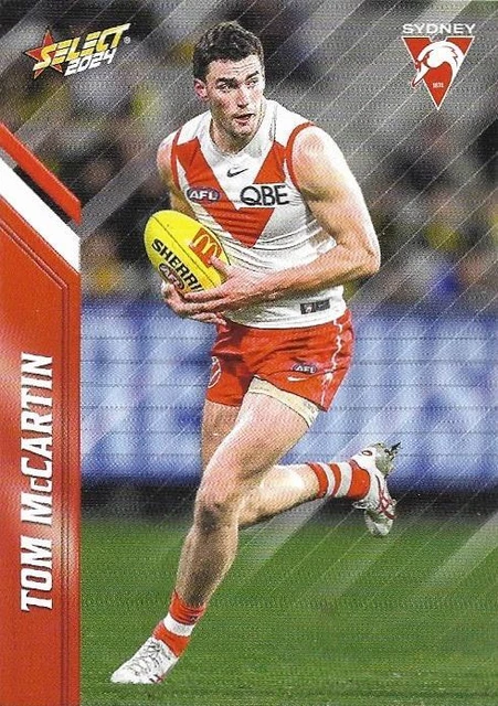TOM MCCARTIN #154 Sydney Swans | 2024 Select AFL Footy Stars | Trading ...