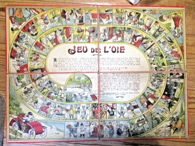 ANCIEN PLATEAU DE Jeu De L'oie Debut 1900 EUR 19,99 - PicClick DE