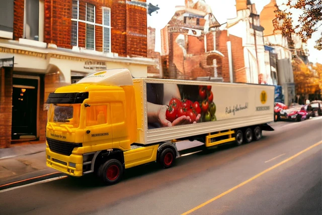 SCALEXTRIC MORRISONS Supermarket TRUCK. Custom Conversion. Yellow £10. ...
