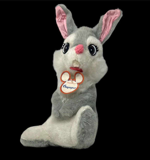 VINTAGE WALT DISNEY THUMPER Bunny Rabbit Plush Stuffed Toy 1960's-1970 ...