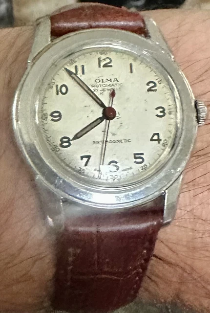 VINTAGE RARE OLMA Automatic 1960s 21 Jewels Mens Watch Swiss Made ...