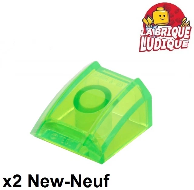 LEGO 2X SLOPE Curved Slope 2x2 Lip Green Trans Bright Green 30602 NEW £ ...