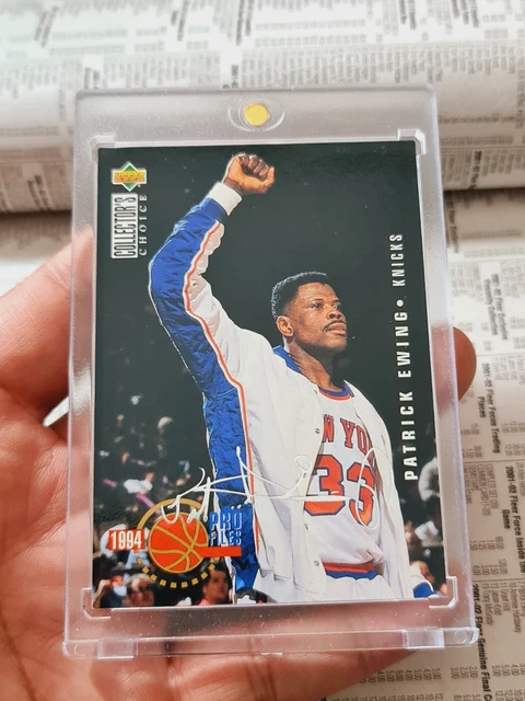 1994-95 COLLECTOR'S CHOICE Patrick Ewing #201 SILVER SIGNATURE Knicks ...