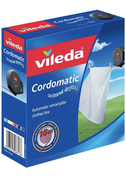 VILEDA CORDOMATIC RETRACTABLE clothes washing Line - Automatic ...