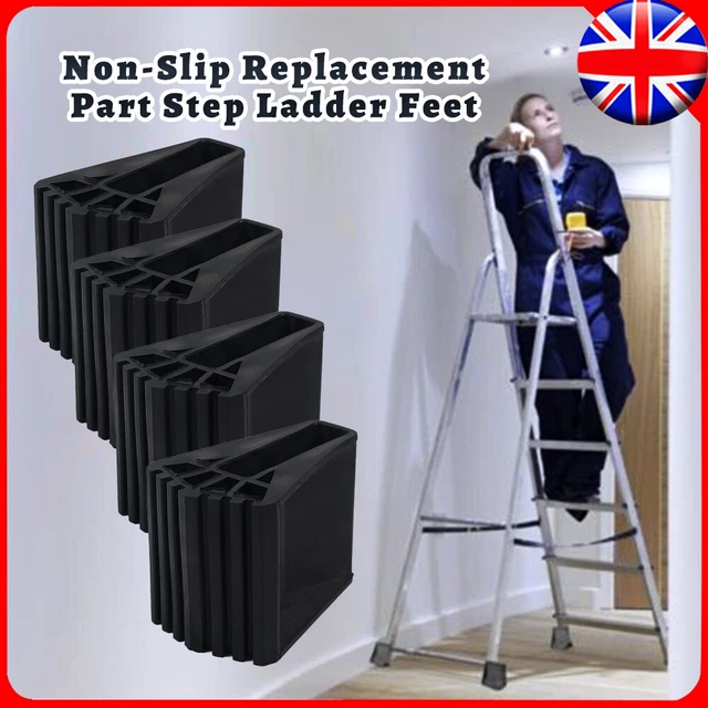 4PCS DURABLE RUBBER Non-Slip Replacement Part Step Ladder Feet Foot Mat ...