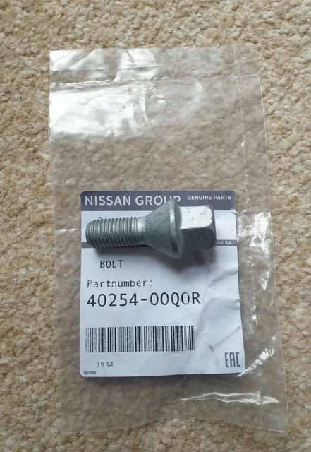 GENUINE NISSAN WHEEL Bolt x 1 - 4025400Q0R £4.99 - PicClick UK