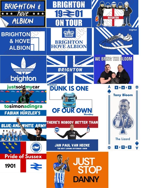 BRIGHTON AND HOVE Albion Football Club Stickers £4.00 - PicClick UK