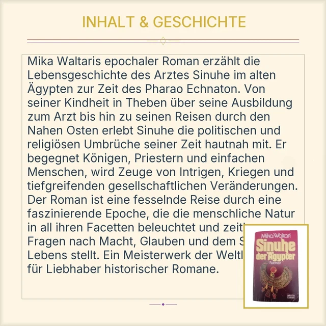SINUHE L'ÉGYPTIEN - Mika Waltari - Roman Historique Bastei Lübbe EUR 3 ...
