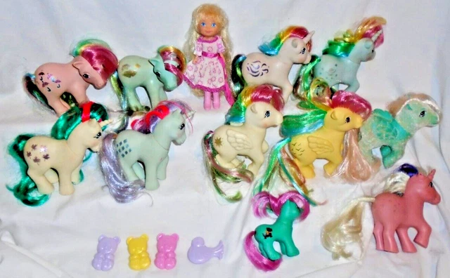 MY LITTLE PONY G1 Lot Megan Rainbow Ponies So Soft Unicorn Pegasus 11 ...