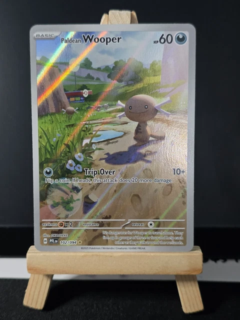 POKÉMON TCG PALDEAN Wooper 102/094 Phantasmal Flames Illustration Rare ...