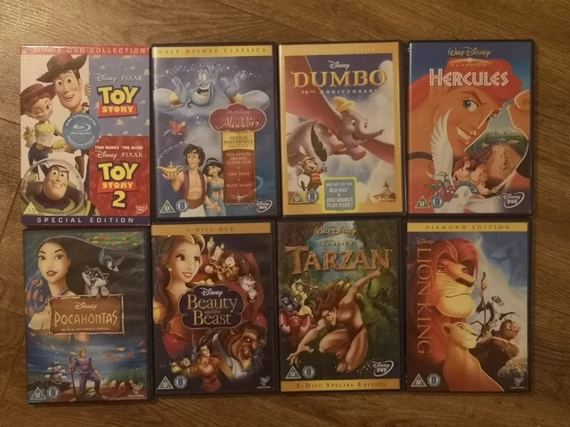DISNEY CLASSICS DVD Bundle Aladdin Dumbo Hercules Pocahontas Beauty And ...