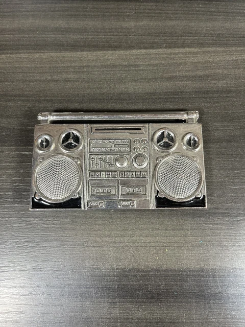 BOOM BOX DOUBLE Cassette Radio Dj Ghetto Blaster Figural Novelty Belt ...