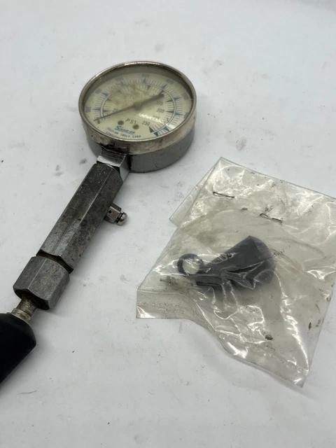 VINTAGE SNAP-ON CAR Van Engine Cylinder Compression Pressure Tester ...