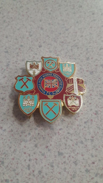 VINTAGE ENAMEL PIN Badge West Ham Utd Various Shirt Badges £8.99 ...