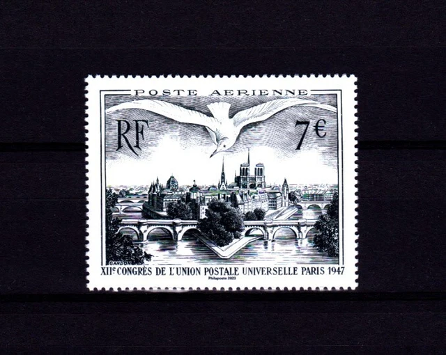 UN TIMBRE DE l'Affiche du Salon d'Automne 2023, Poste aérienne, Pont de ...