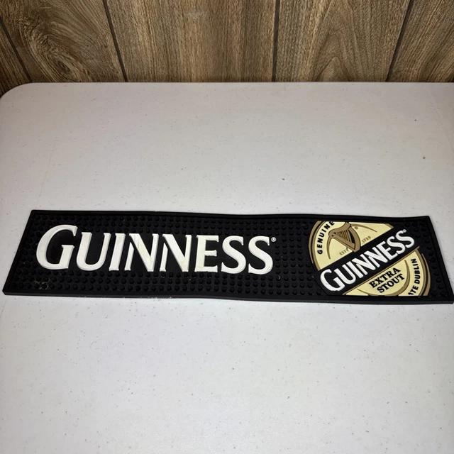 GUINNESS BEER BAR Spill PVC Mat Retro Vintage Man Cave 18.5” x 4.5” £13 ...