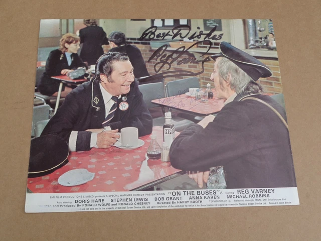 REG VARNEY/BOB GRANT - On The Buses - 1971 UK 10 x 8 Lobby Card (Hand ...