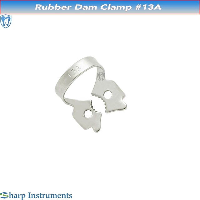 RUBBER DAM CLAMPS Dental Ivory Molar & Premolar Anterior Brinker Steel ...