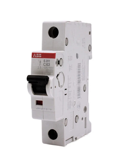 INTERRUPTEUR ABB S201-C63 LS C63/6kA fusible automatique interrupteur de protection de ligne 63A ...