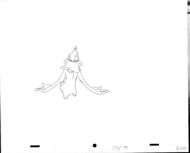 WARNER BROS ANIMATION Art Cel Production Drawing DAFFY DUCK #3 £39.00 ...