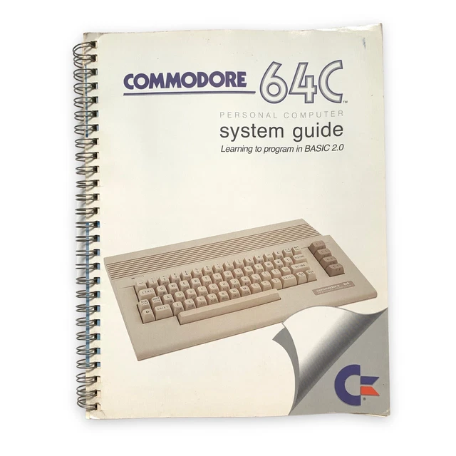 COMMODORE 64C SYSTEM Guide Learning to Program in BASIC 2.0 VTG 1986 ...
