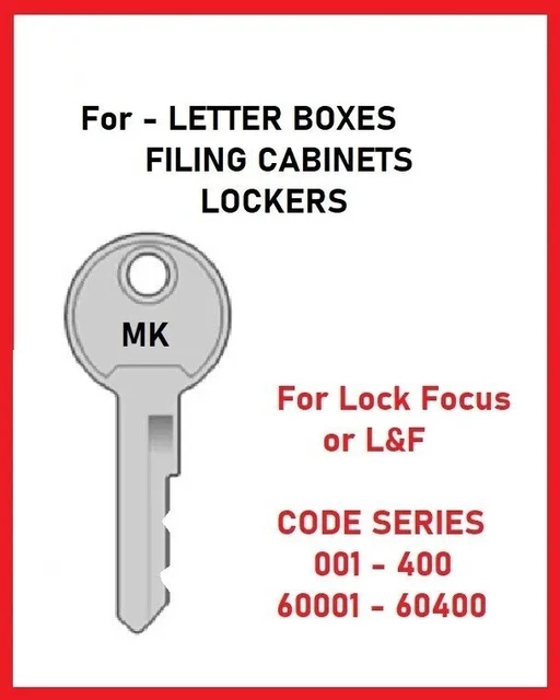 1 X FILING Cabinet KEY Letter Box Brownbuilt Namco Elite Cabs. MASTER ...