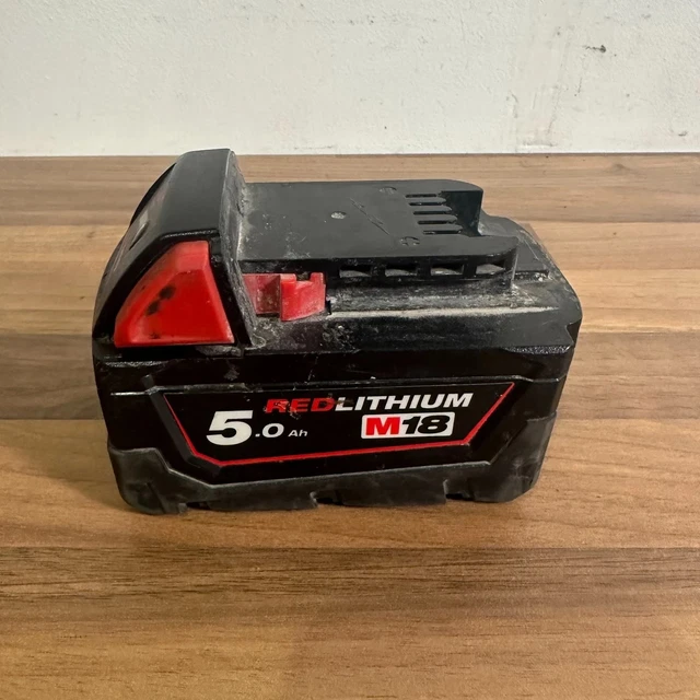 MILWAUKEE M18B5 BATTERY 18V 5.0Ah REDLITHIUM Li-Ion Rechargeable Power ...