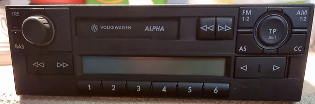 ORIGINAL VW AUTORADIO "ALPHA 5" Blaupunkt Kassettenradio mit RDS/ 7 642 ...