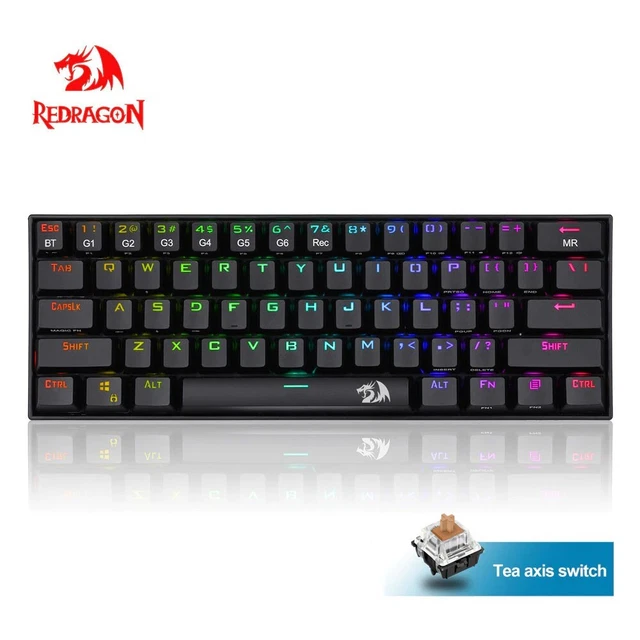 REDRAGON K530 60% RGB Bluetooth Wireless Mechanical Keyboard 61 Keys ...