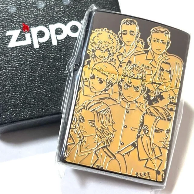 ZIPPO LIGHTER TOKYO Revengers Tokyo Manji Gang Gold Black Regular Japan ...