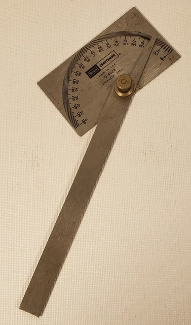 SEARS CRAFTSMAN PROTRACTOR Stainless Steel 9-4029 Vintage ADV1 $27.50 ...