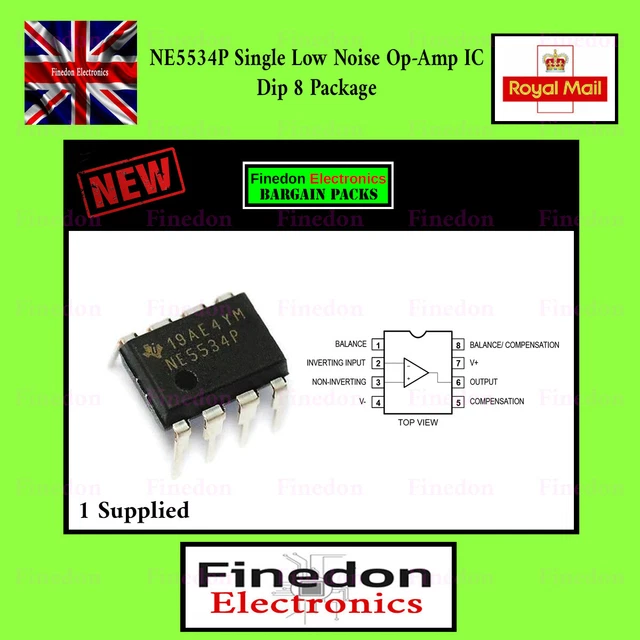 HIGH PERFORMANCE OP-AMP DIL IC NE5534P Very Low Noise Low Distortion Single £3.02 - PicClick UK