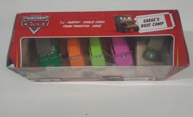 DISNEY PIXAR WORLD of Cars Exclusive SARGE'S BOOT CAMP 5 Pack box ...