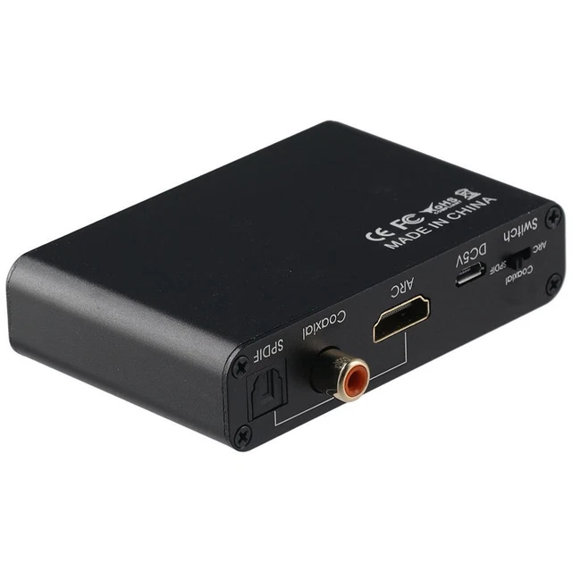 ALUMINUM ALLOY HDMI ARC Audio Extractor DAC Converter Home Theater $33. ...