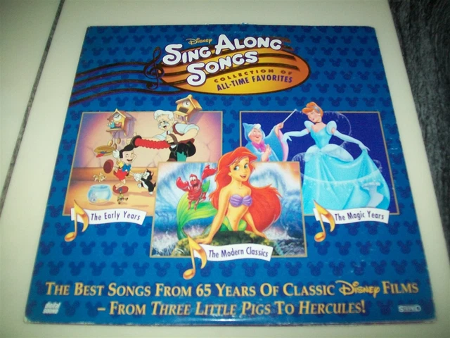 DISNEY SING ALONG SONGS COLLECTION OF ALL-TIME FAVORITES 2-Laserdisc LD ...