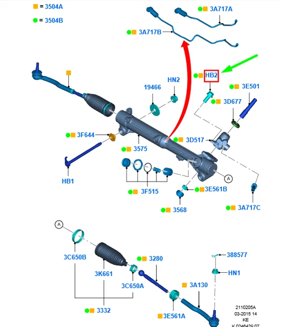 FORD RANGER T6 MK1 Steering Gear Valve Bolt AB31-32146-AA 1735099 NEW ...
