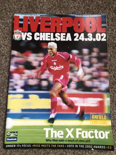 LIVERPOOL V CHELSEA Premiership 2001-02 £2.80 - PicClick UK
