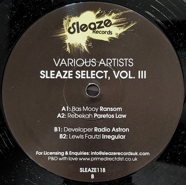 VARIOUS - SLEAZE Select Vol. III - New Vinyl Record 12 - G4593z £123.00 ...