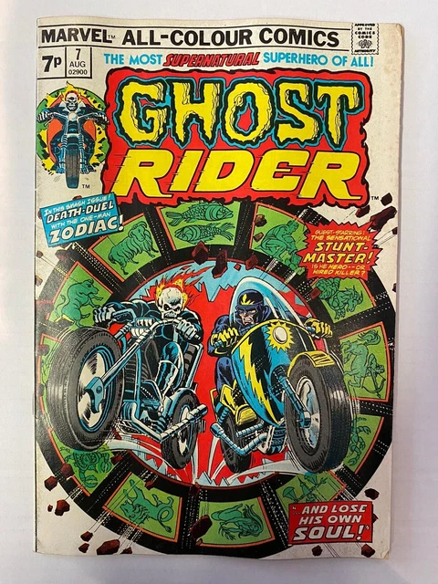 GHOST RIDER #7 (1973) Pence Copy Fn/Vf Marvel * EUR 29,52 - PicClick IT