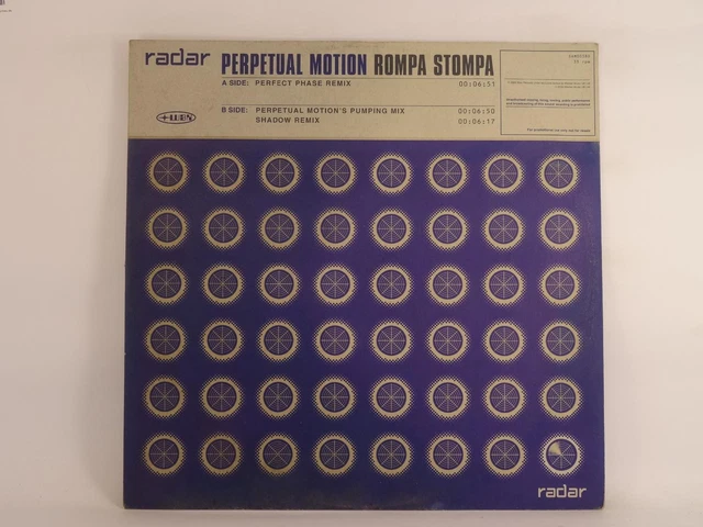 PERPETUAL MOTION ROMPA STOMPA (321) 3 pistes promotionnel 12 pouces ...