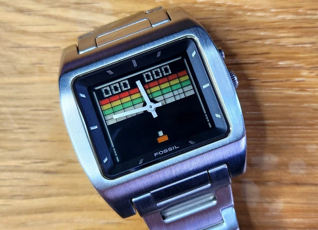 FOSSIL BIG TIC ATARI Breakout Animation Men's Watch - Box, Papers VERY RARE £184.99 - PicClick UK