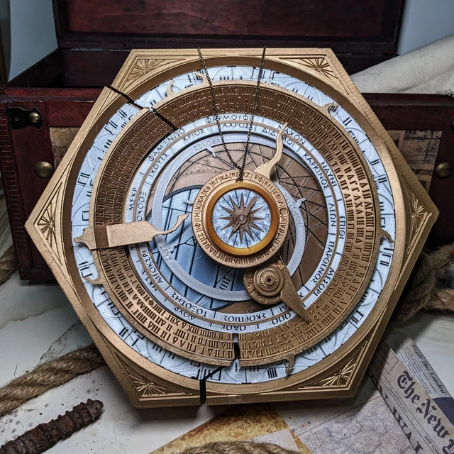 INDIANA JONES DIAL of Destiny Prop Metallic Gold Handcrafted Fan-Made ...