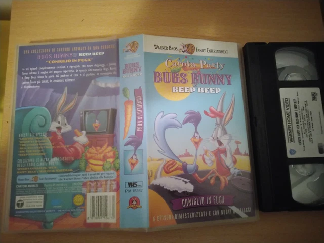 CAROTA PARTY CON Bugs Bunny & Beep Beep VHS Cartone Animato Warner Bros EUR 7,50 - PicClick IT
