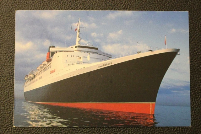 CUNARD LINE POSTCARD Rms Queen Elizabeth Qe2 Post Falklands Co Issue Card £5.00 - PicClick UK